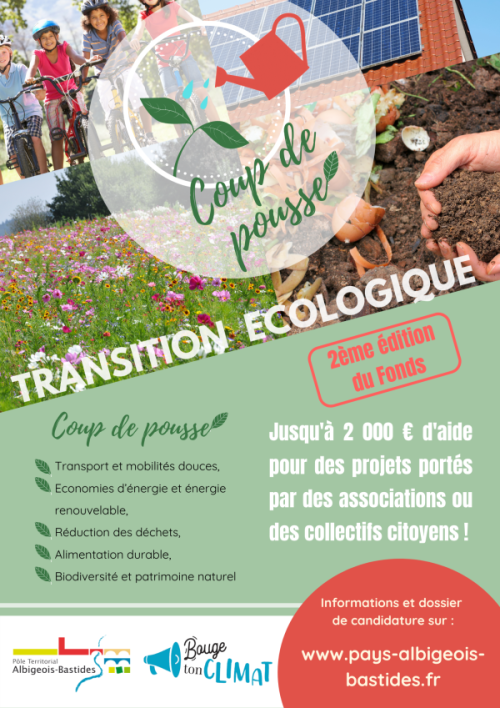 2ème édition du Fonds «Coup de Pousse» ouvert jusqu'au 1er juin 2022! | Pole territorial ...